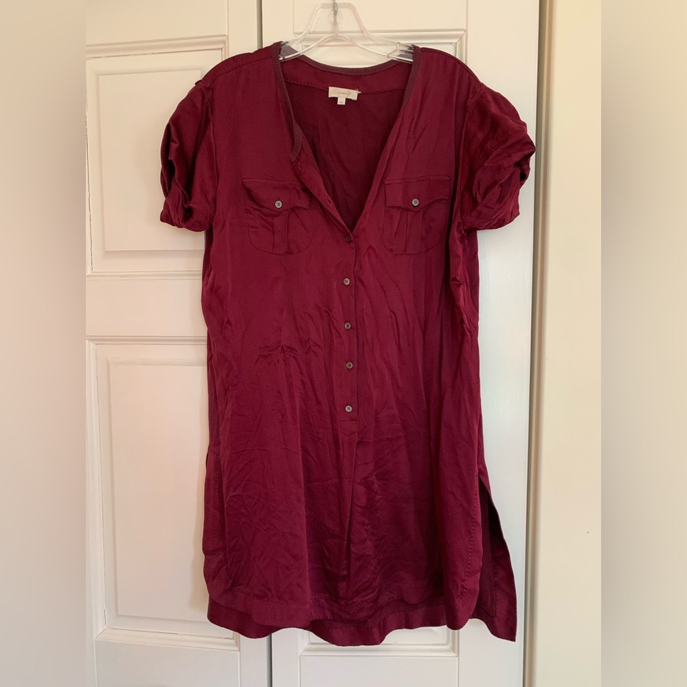 Malo - Luxury Italian Brand - Silk Shirt Dress - Gem